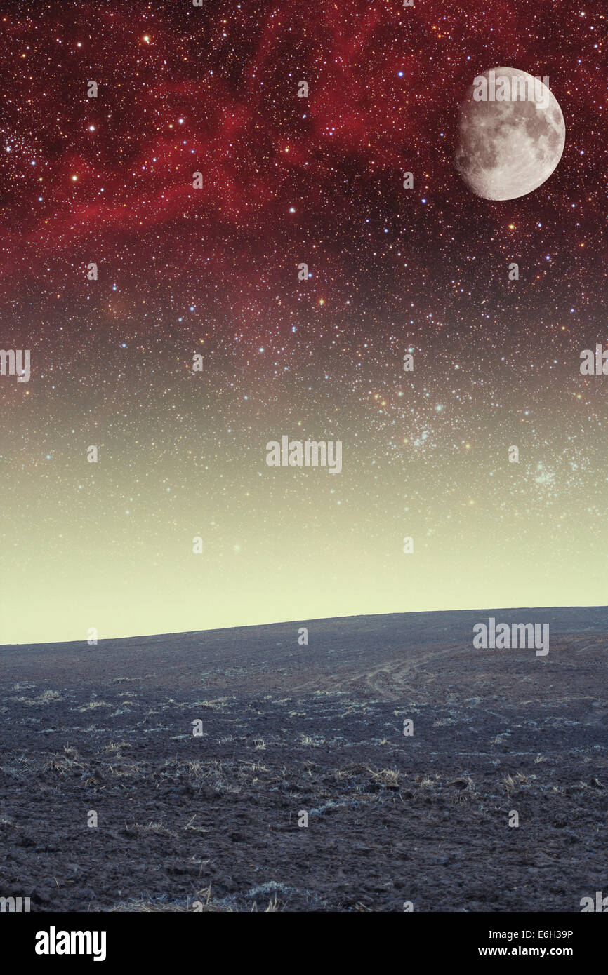 mystical spring night. Elements of this image furnished by NASA Stock ...