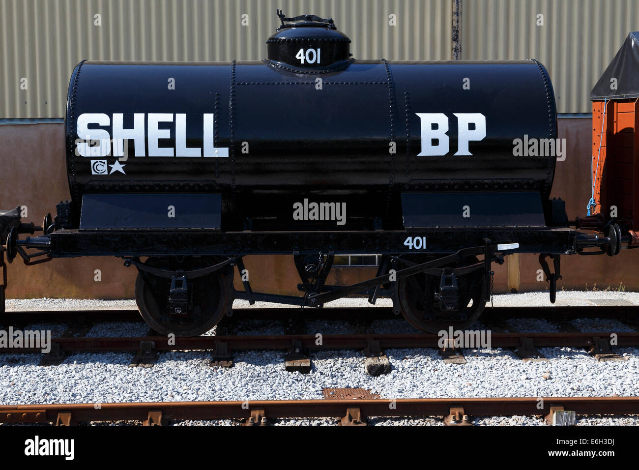 Vintage Shell BP railway tanker perfectly restored on West Somerset ...