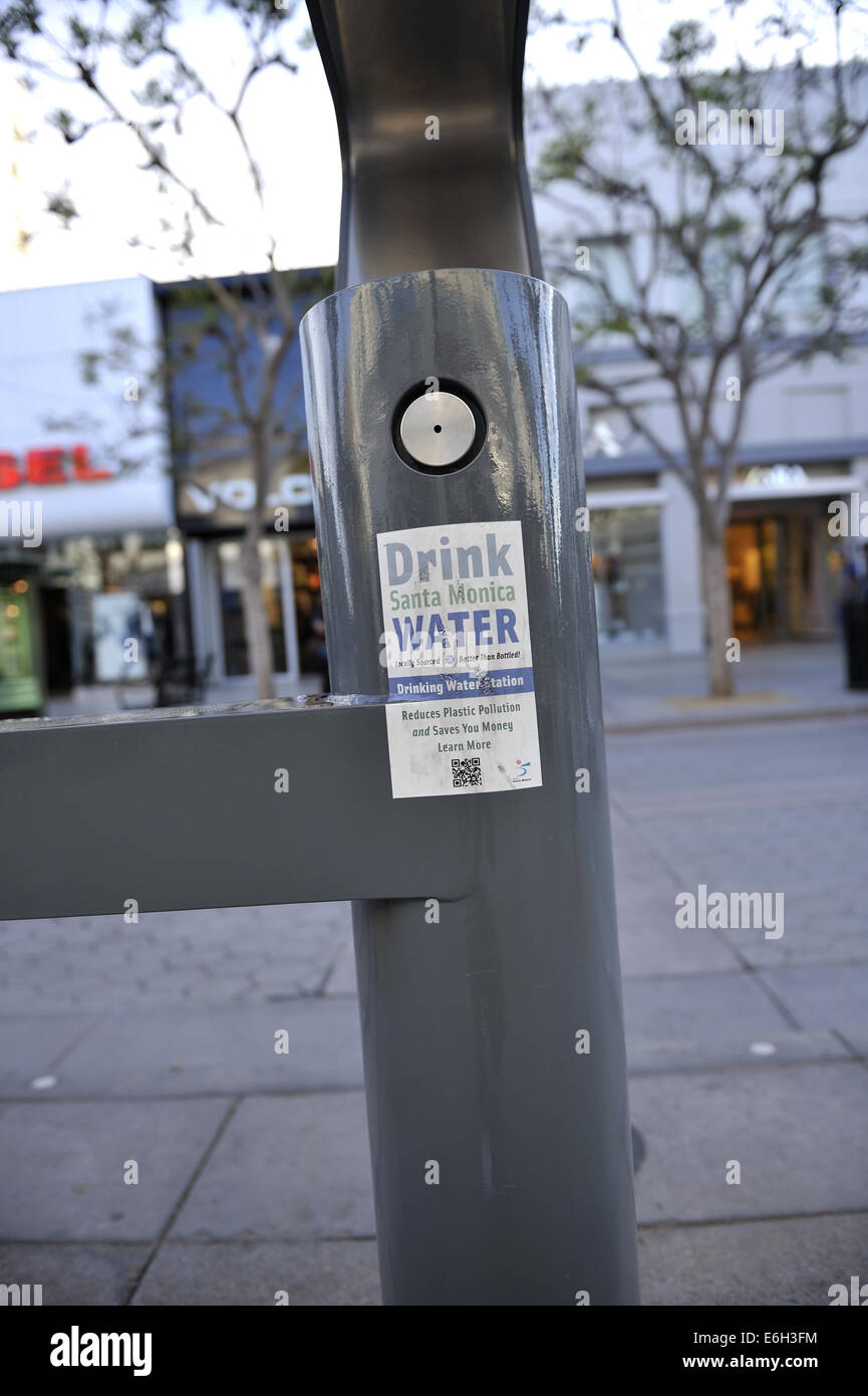 Drinking Water Station, sign supporting locally sourced Santa Monica ...