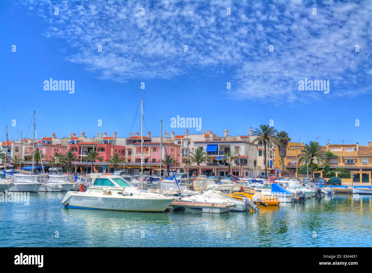 HDR of the Harbour at Cabo de Palos, Murcia, Costa Calida, Spain ...