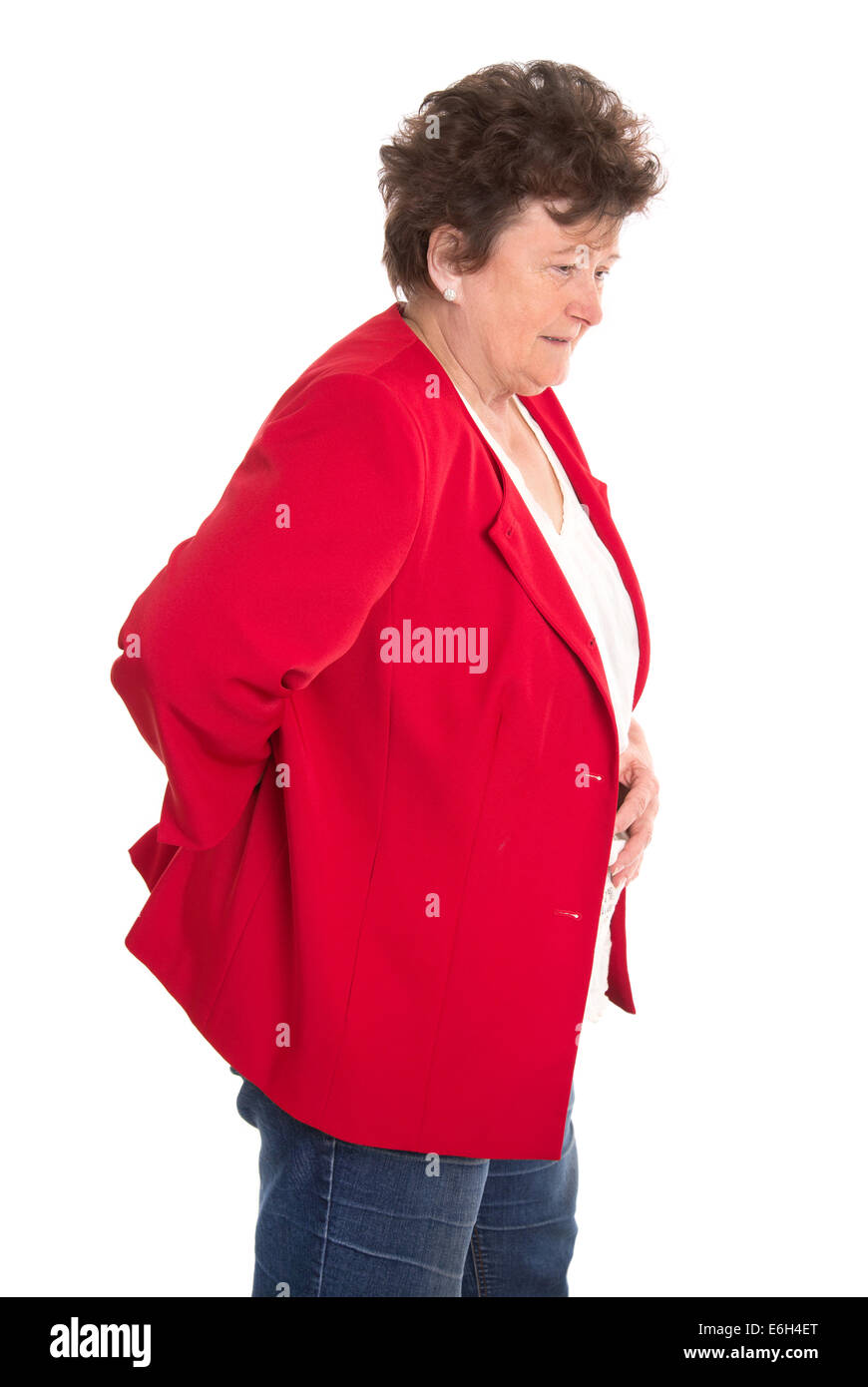 Senior or pensioner wearing red jacket hi-res stock photography and ...