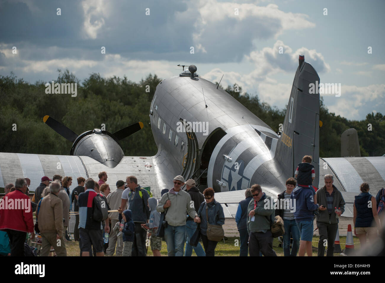 Visitors walk through airshow in hi-res stock photography and images ...