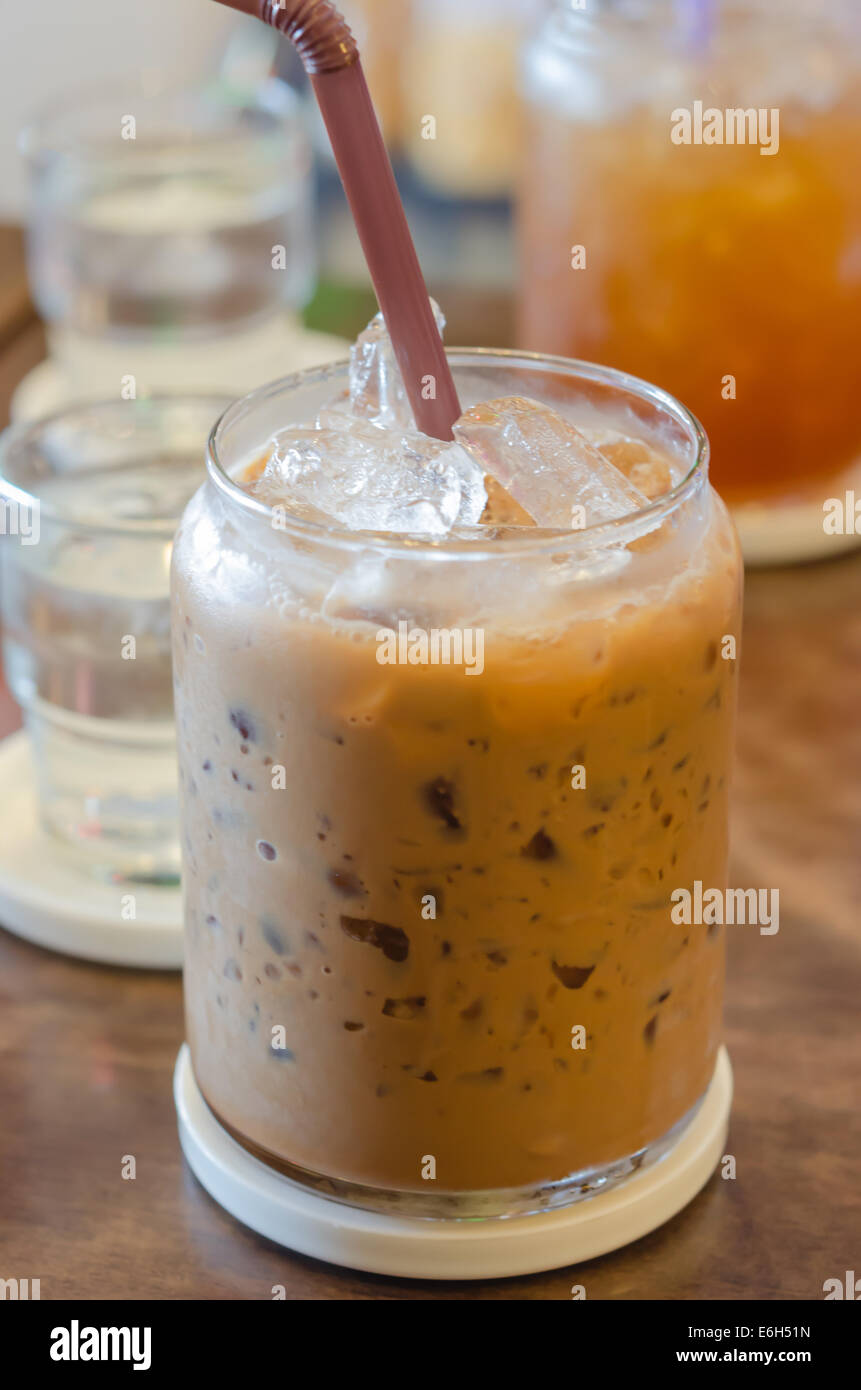 Iced coffee milk black hi-res stock photography and images - Alamy