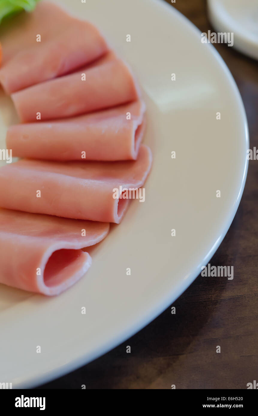 Ham slices hi-res stock photography and images - Alamy