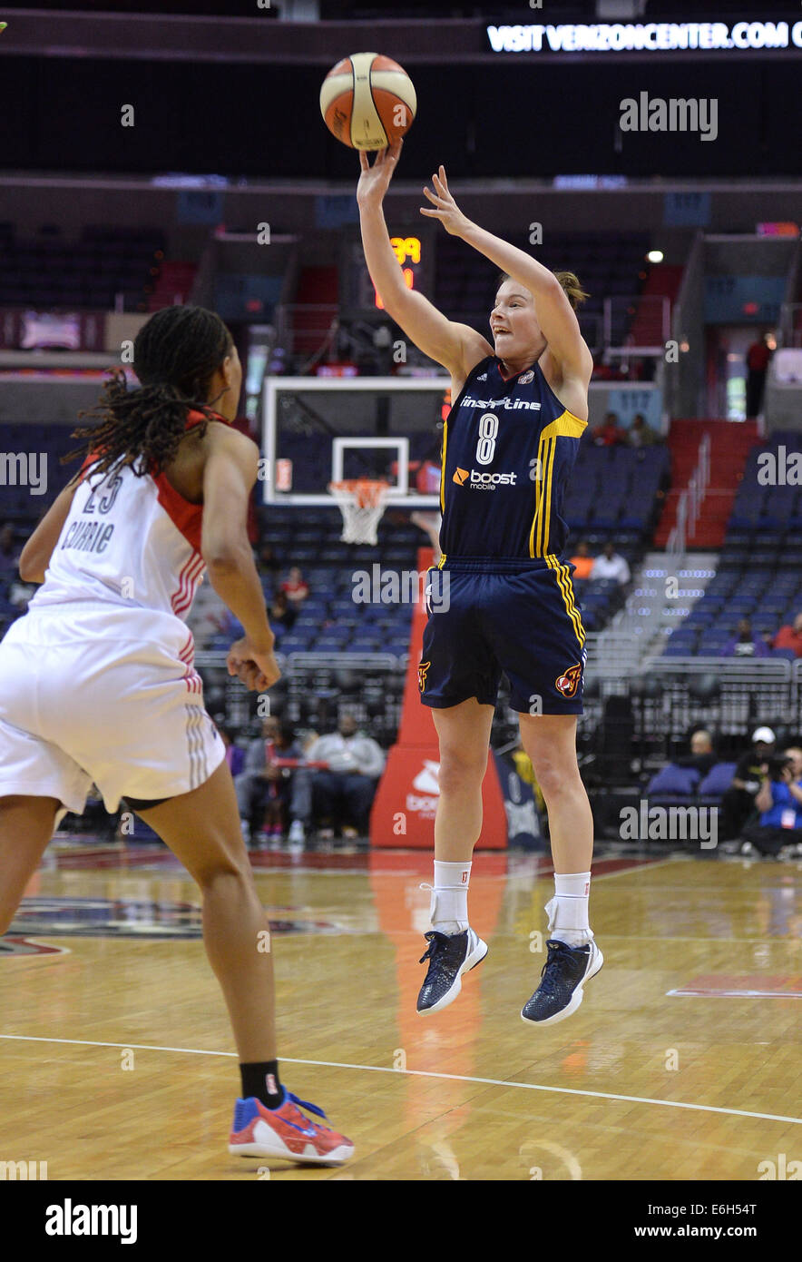 Washington, DC, USA. 23rd Aug, 2014. 20140823 - Indiana Fever guard ...