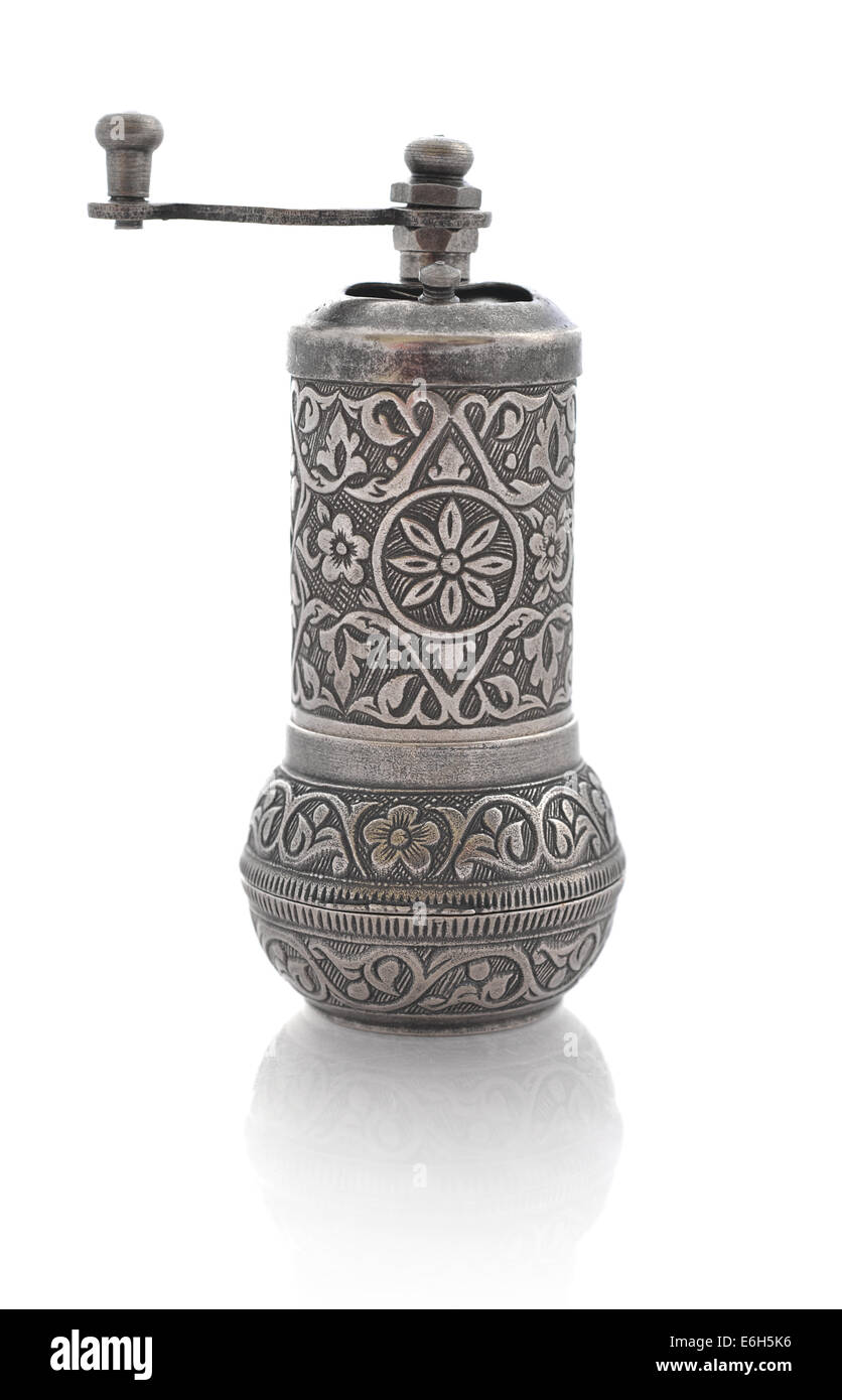 Turkish coffee grinder isolated on a white background Stock Photo - Alamy