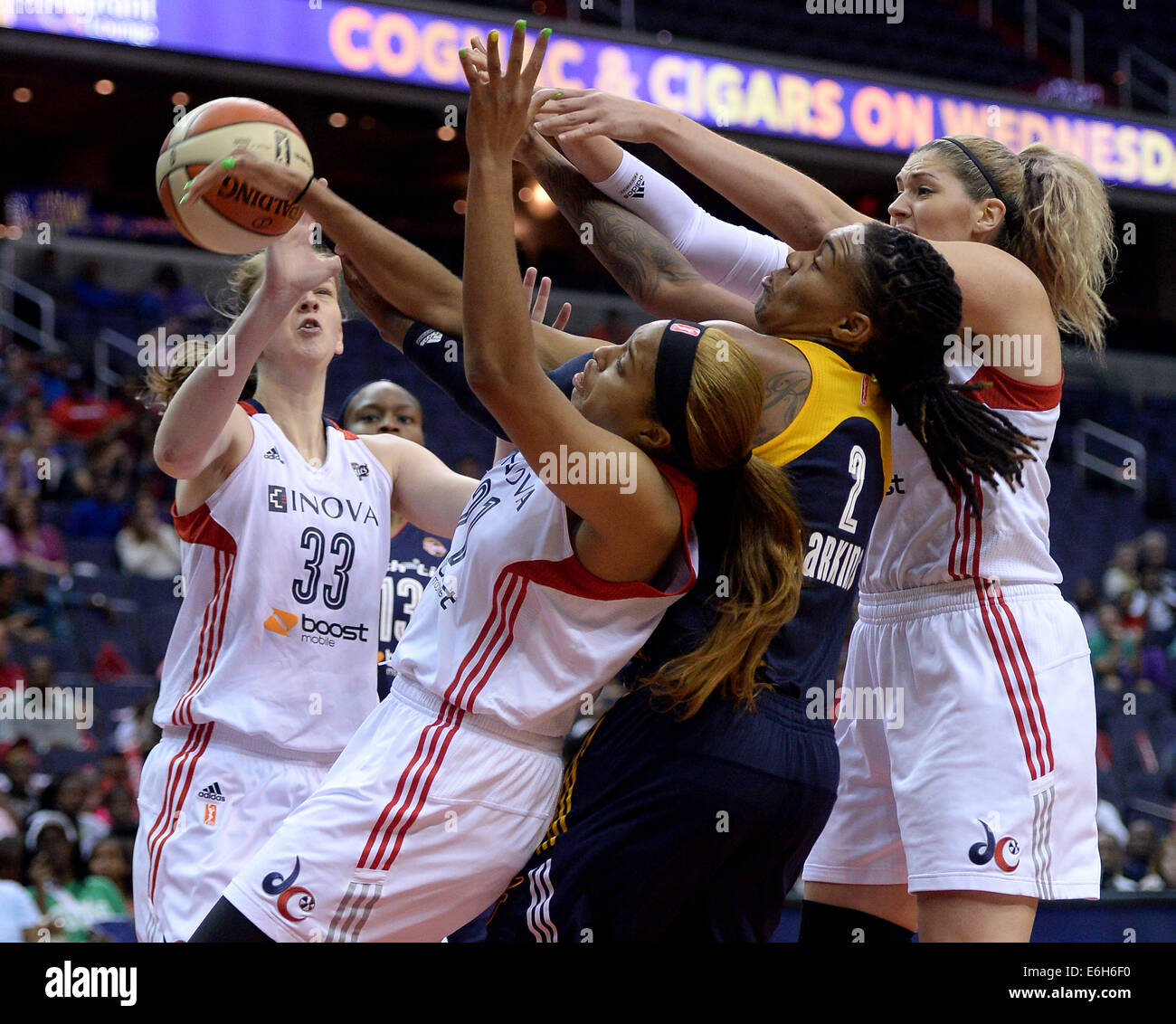 Washington, DC, USA. 23rd Aug, 2014. 20140823 - Indiana Fever forward ...