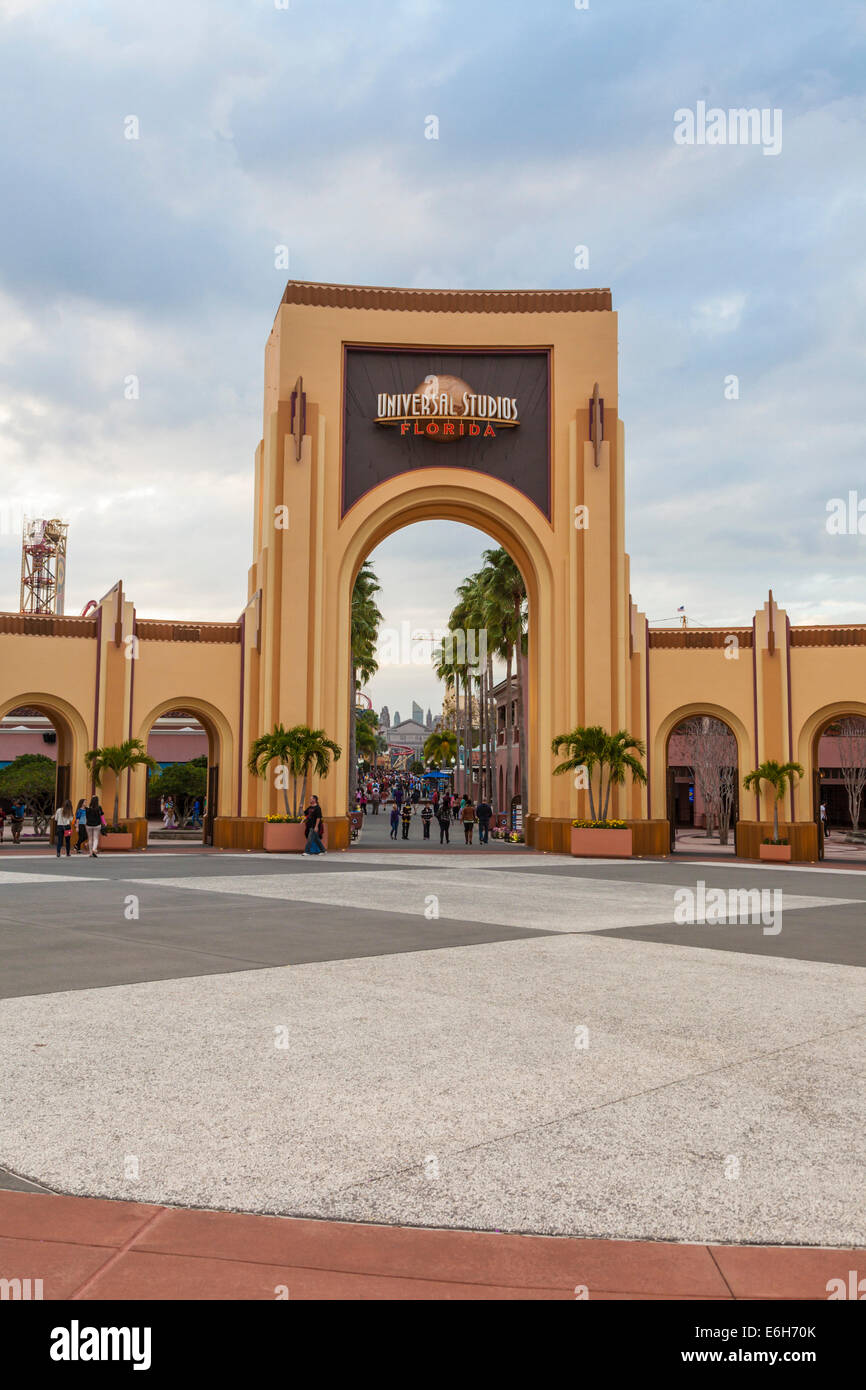 Entrance to Universal Studios theme park in Orlando, Florida Stock ...