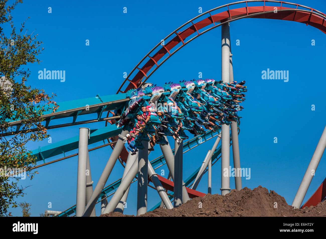 Dragon roller coaster ride hi-res stock photography and images - Alamy