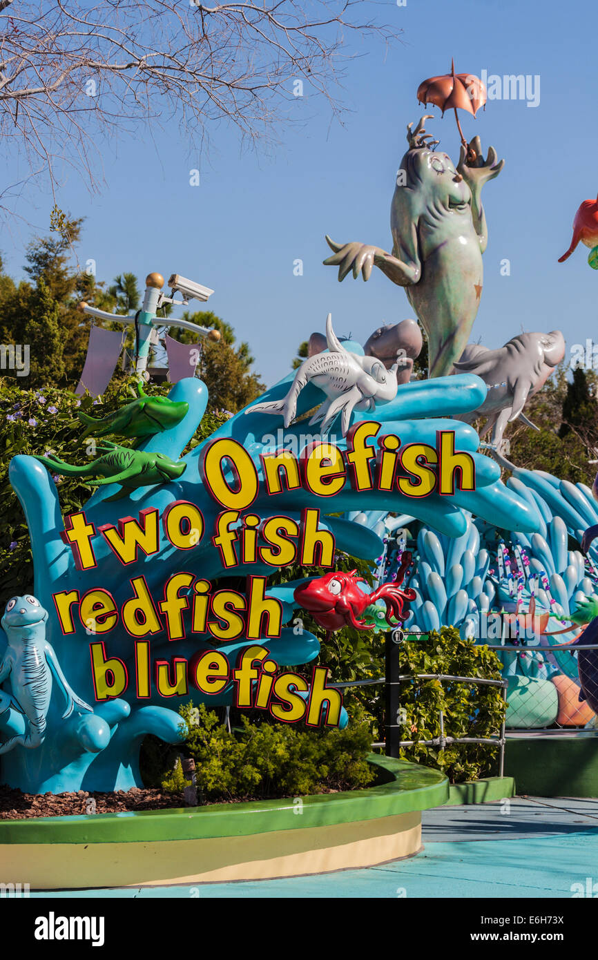 One fish two fish redfish bluefish attraction ride in Seuss Landing at ...