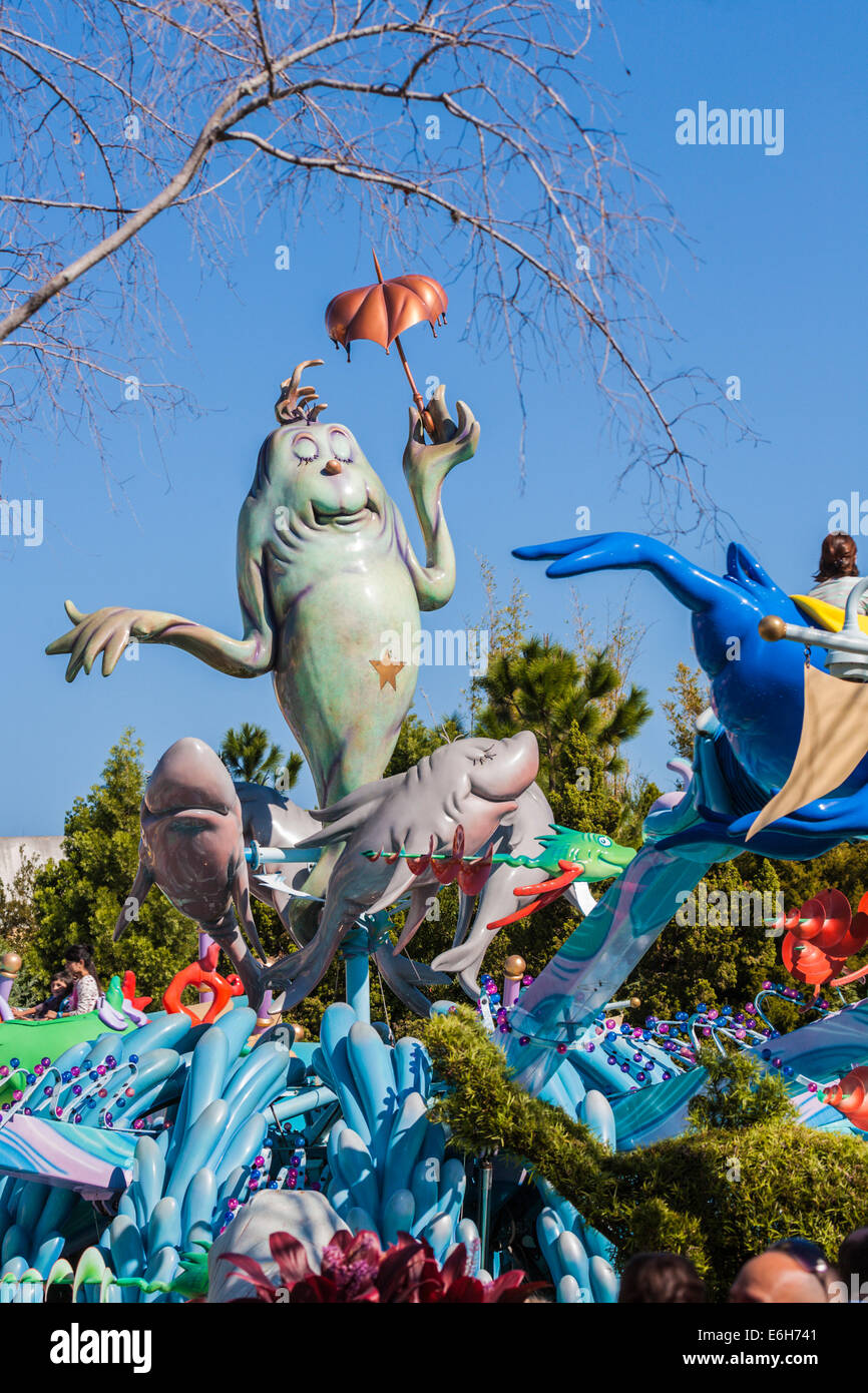 Girl riding One fish two fish redfish bluefish attraction ride in Seuss ...