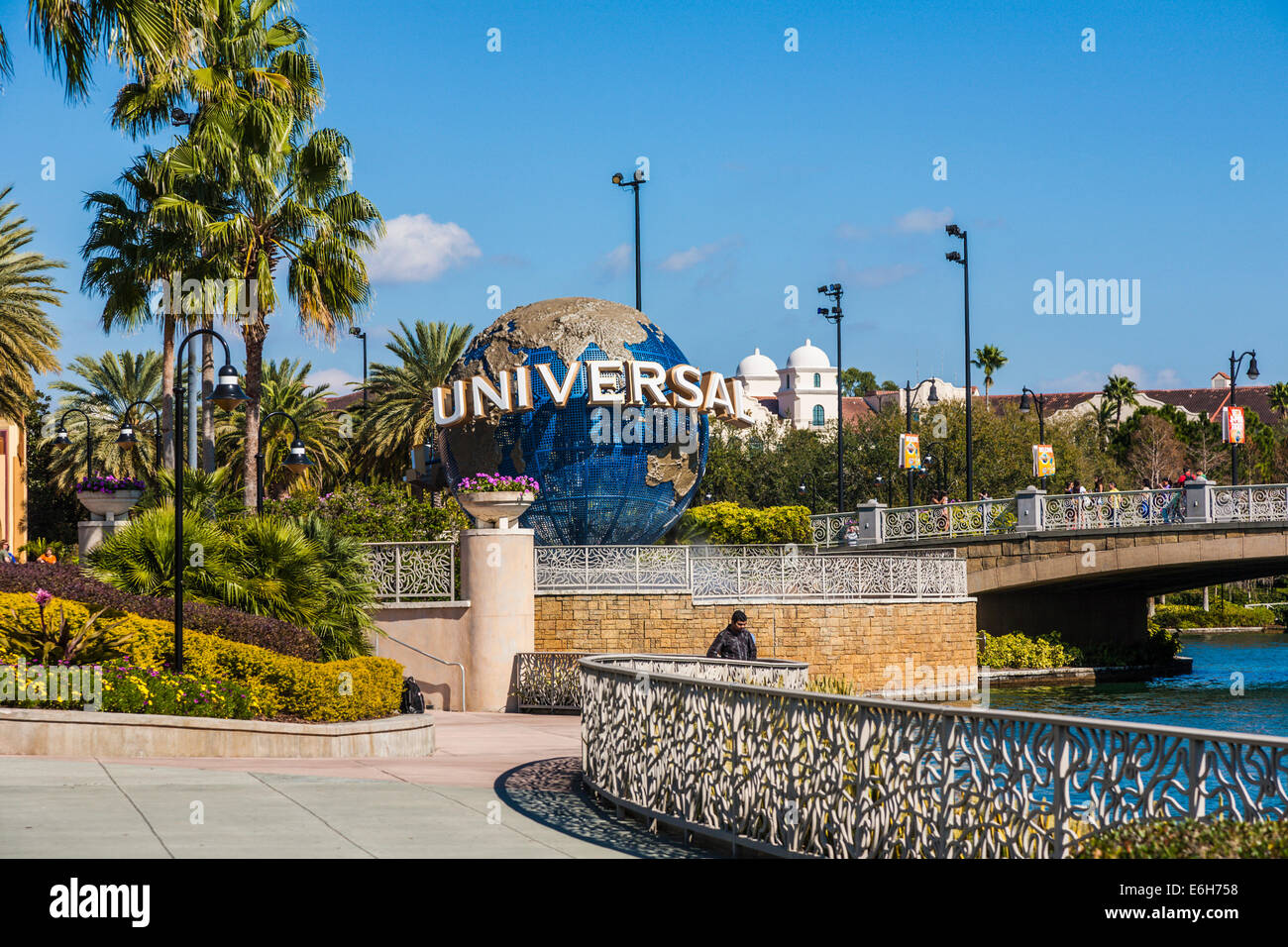 Famous rotating world globe at City Walk in Universal Studios, Orlando ...