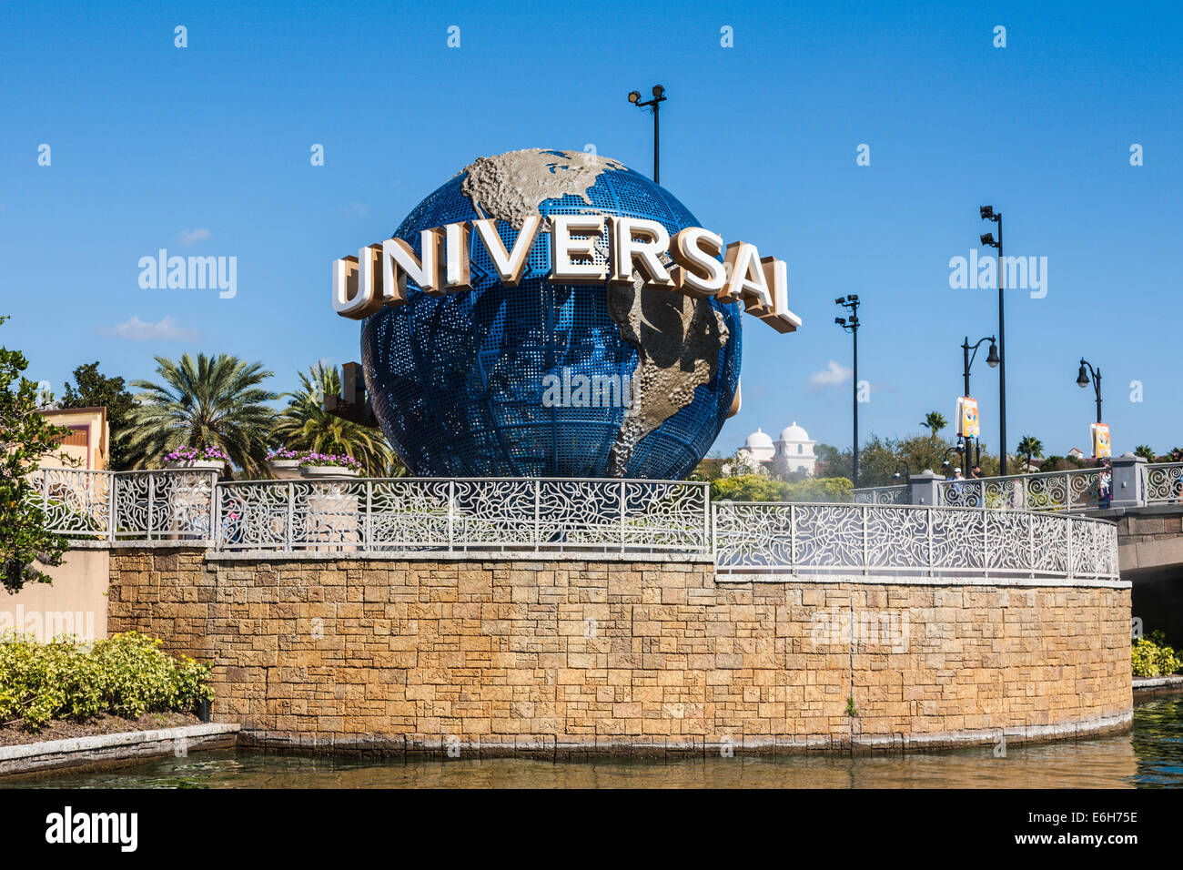 Famous rotating world globe at City Walk in Universal Studios, Orlando ...