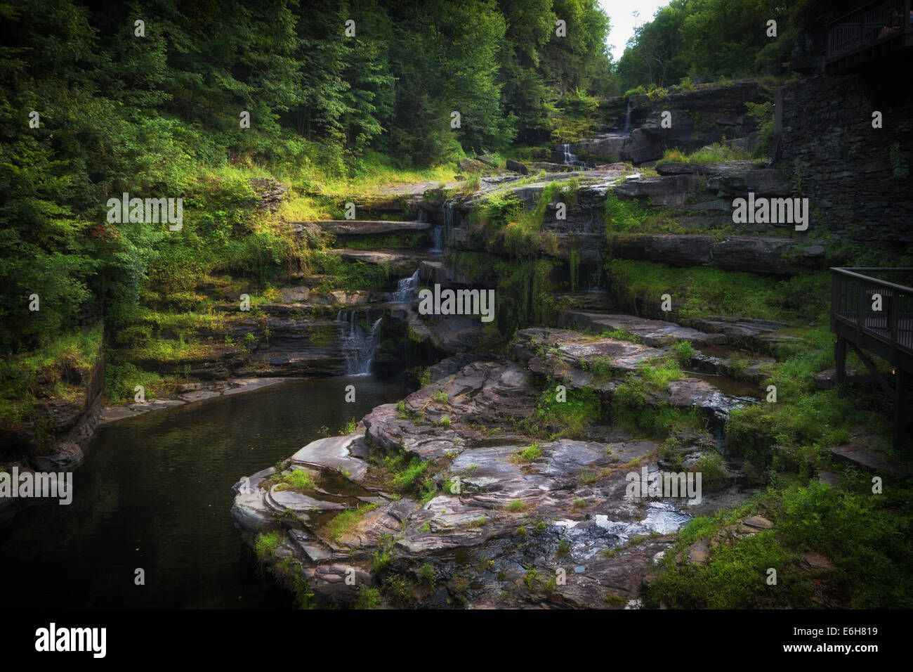 The Ledges Hotel overlooks the Paupack High Falls, Hawley, Pennsylvania ...