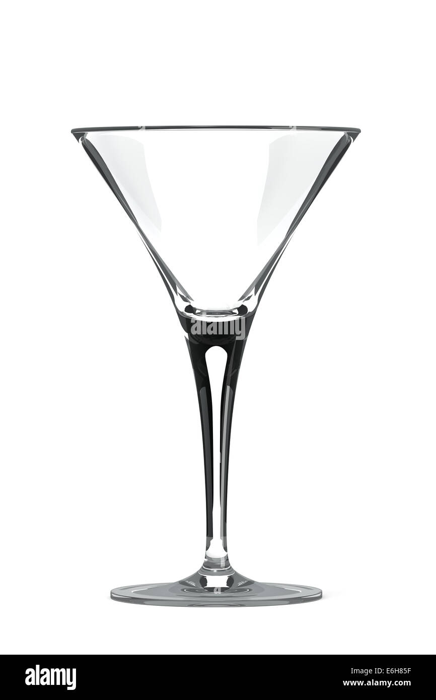 Empty Single Transparent Cocktail Glass on White Background Stock Photo ...
