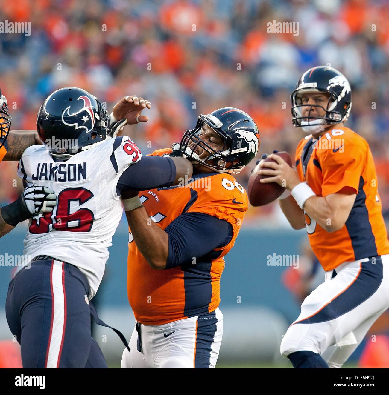 Denver, Colorado, USA. 23rd Aug, 2014. Broncos C MANNY RAMIREZ, center ...