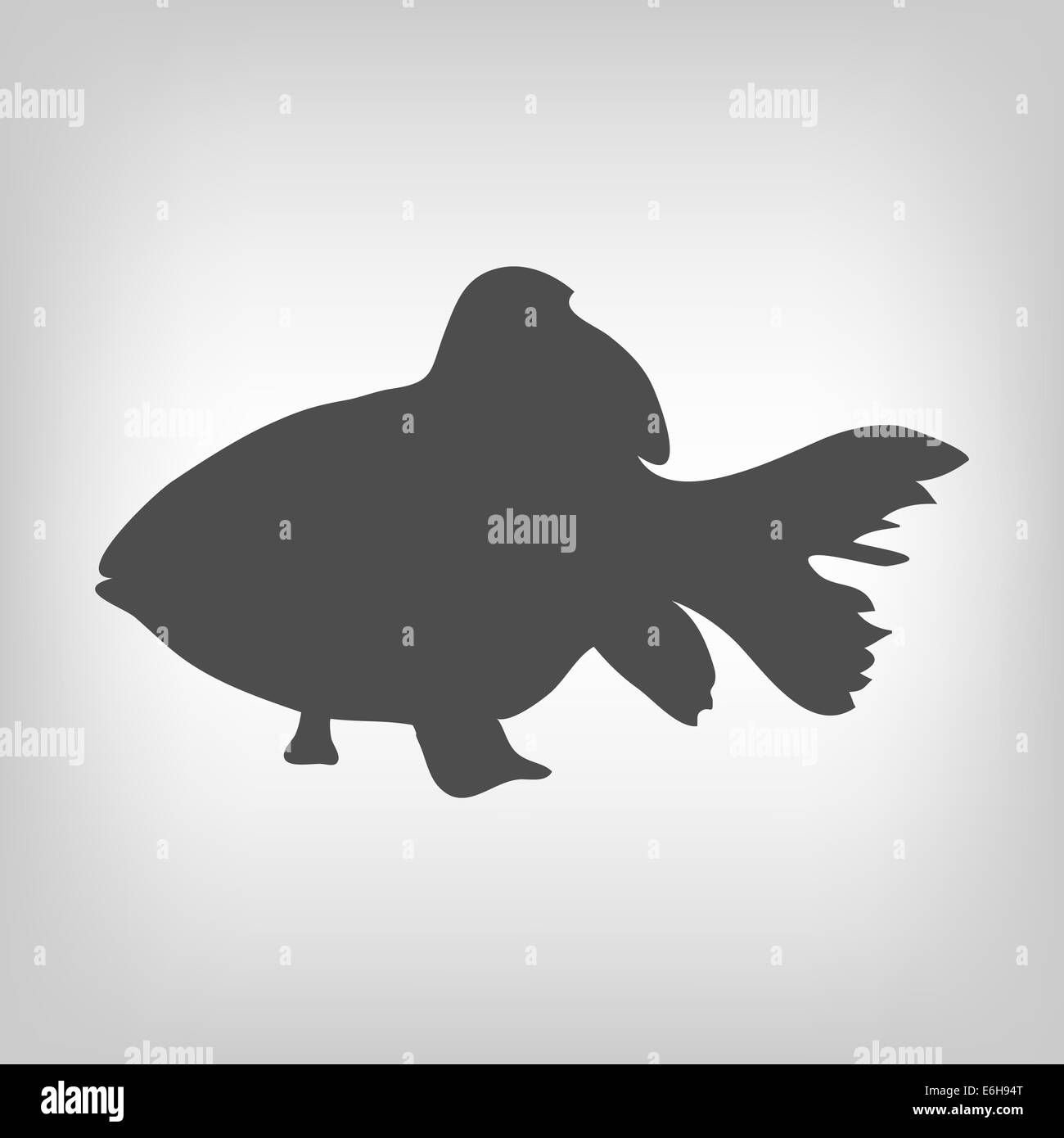Grey fish silhouette Stock Photo - Alamy