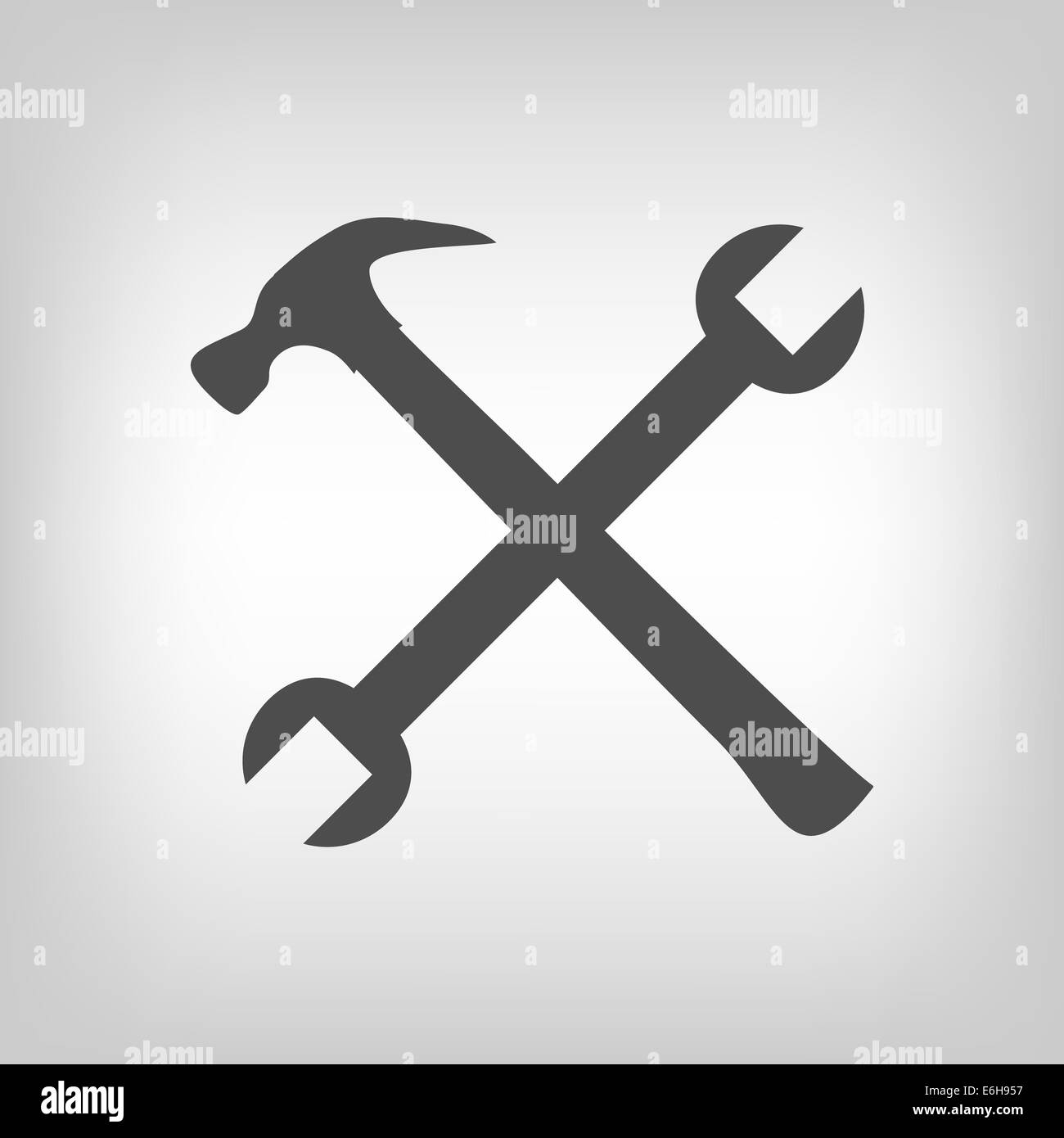 Crossed wrench hammer hi-res stock photography and images - Alamy
