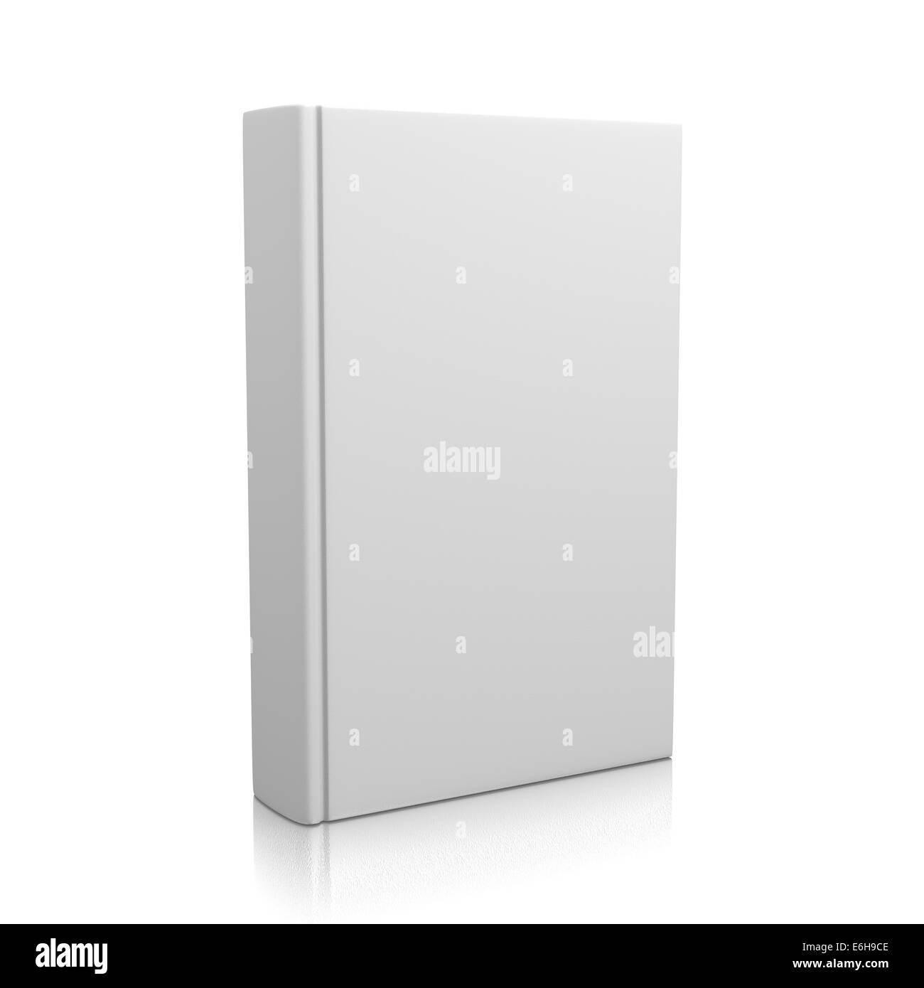 Single Closed White Book Upright on White Background Stock Photo - Alamy