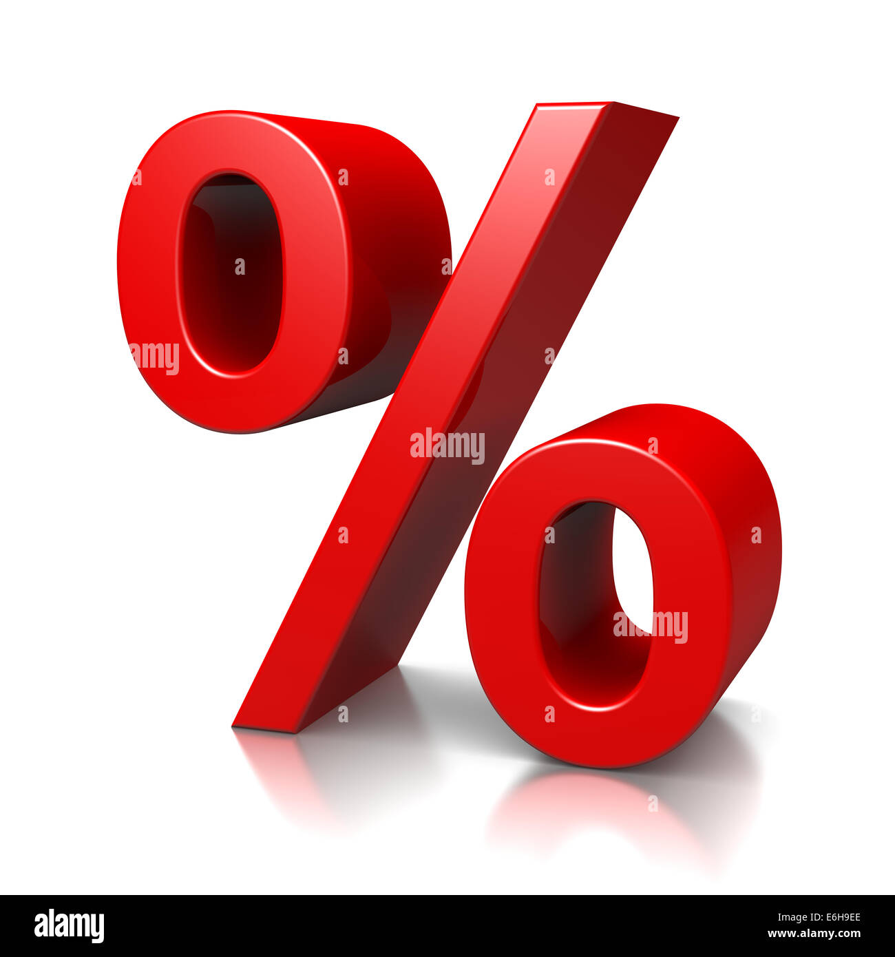 Red Percent Sign on White Background 3D Illustration Stock Photo - Alamy