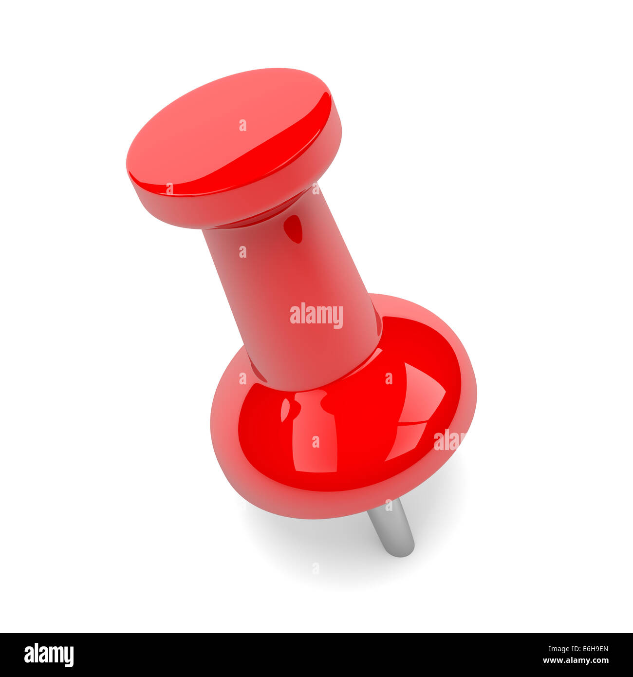 Single Red Pushpin Isolated on White Background Stock Photo - Alamy