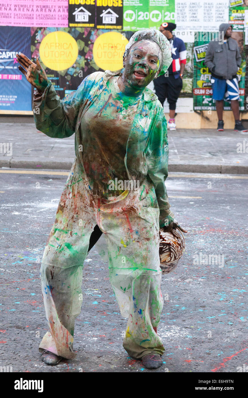 London, UK. 24 August 2014. The traditional J'ouvert or Jouvet parade ...