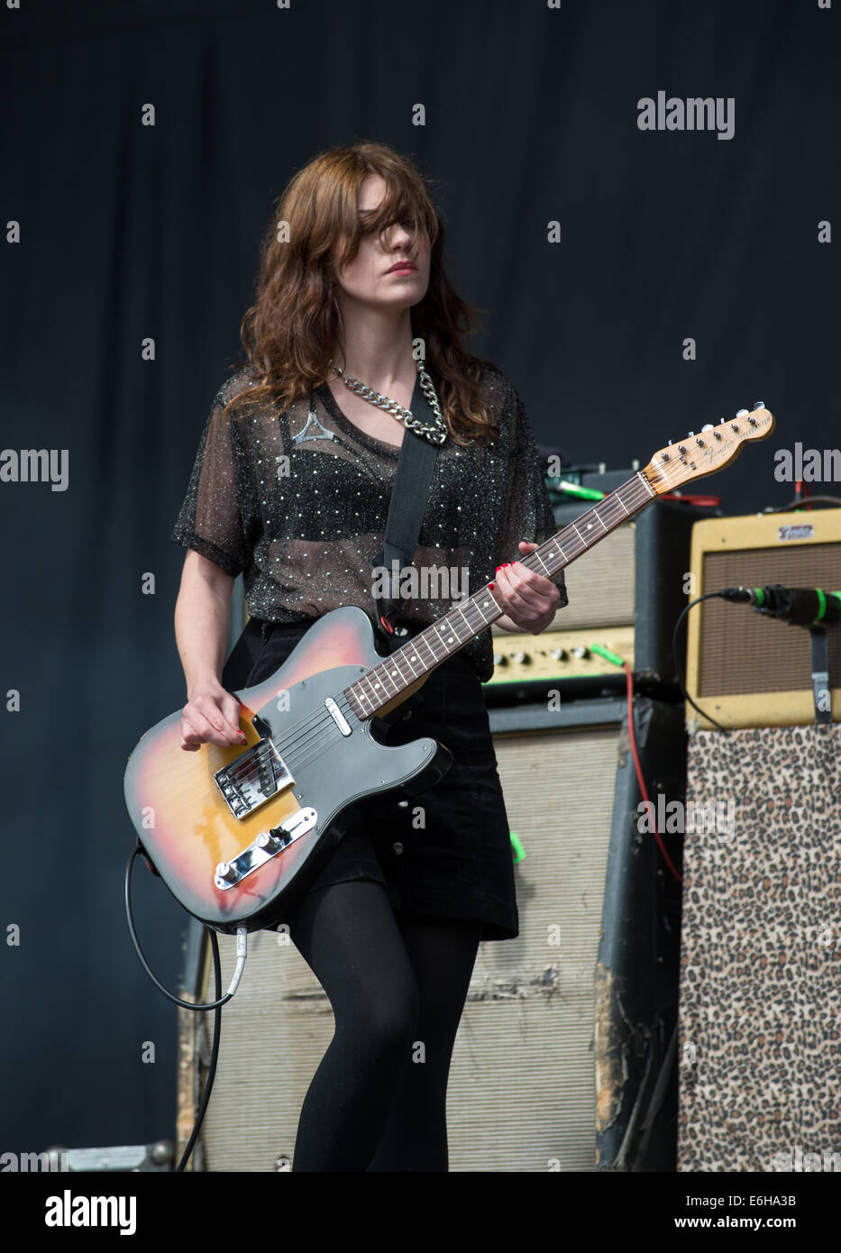 Leeds, UK. 23rd Aug, 2014. Laura-Mary Carter of Blood Red Shoes ...