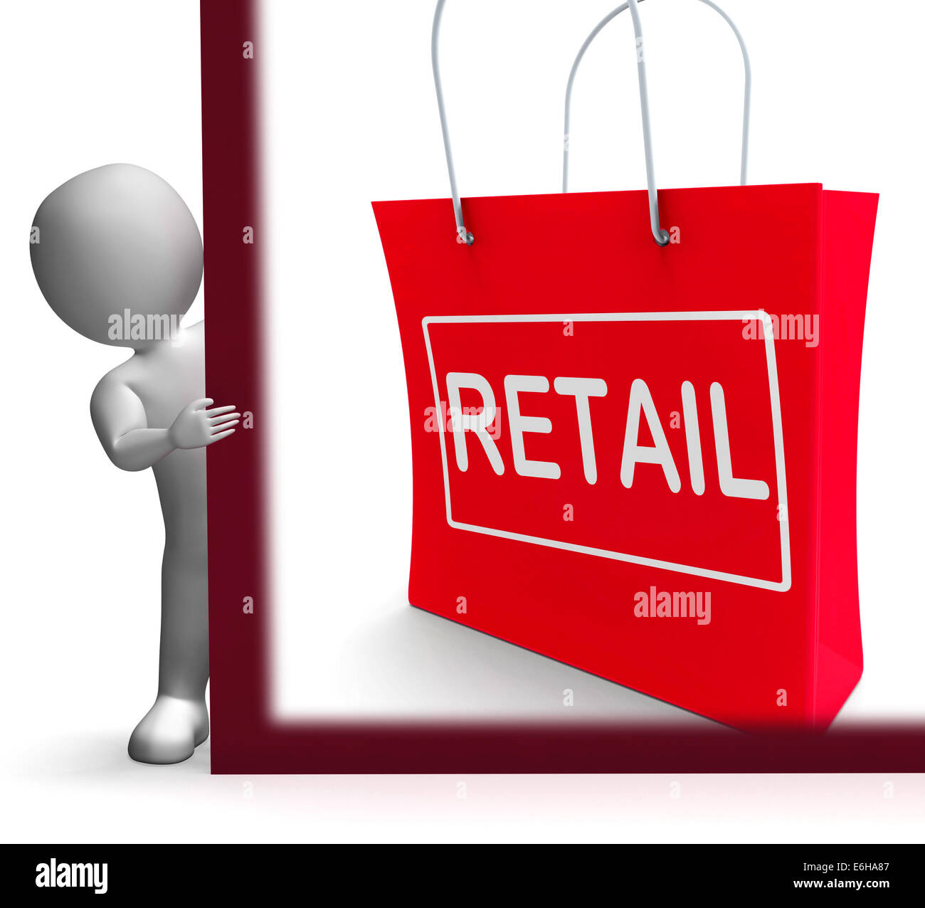 Retail Shopping Sign Shows Buying Selling Merchandise Sales Stock Photo ...