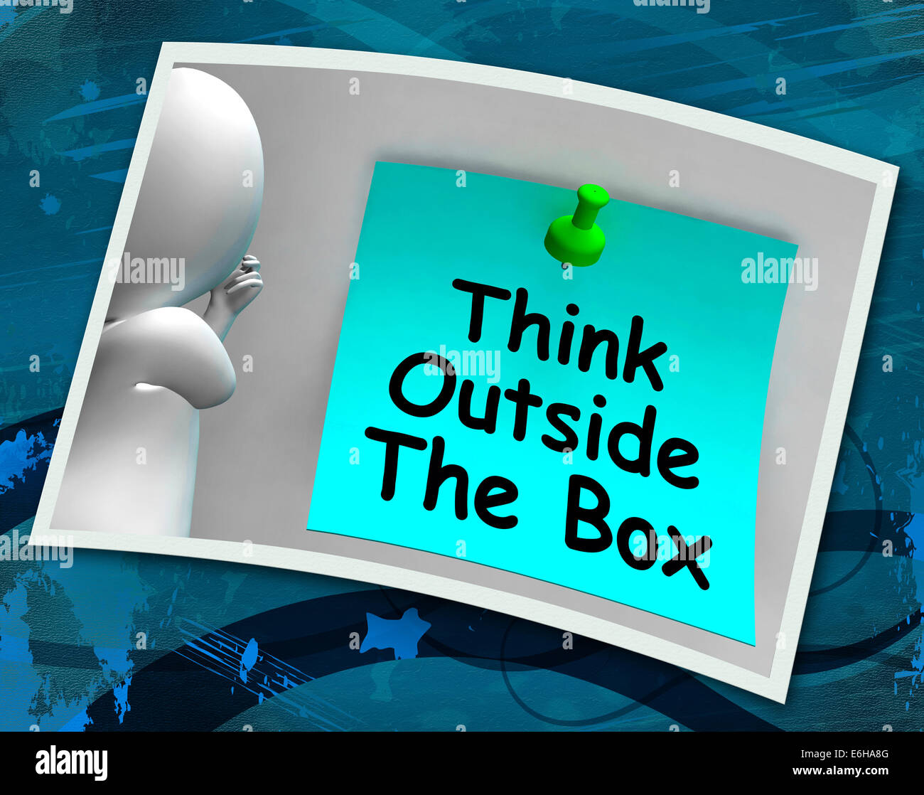 Think Outside The Box Photo Means Different Unconventional Thinking ...