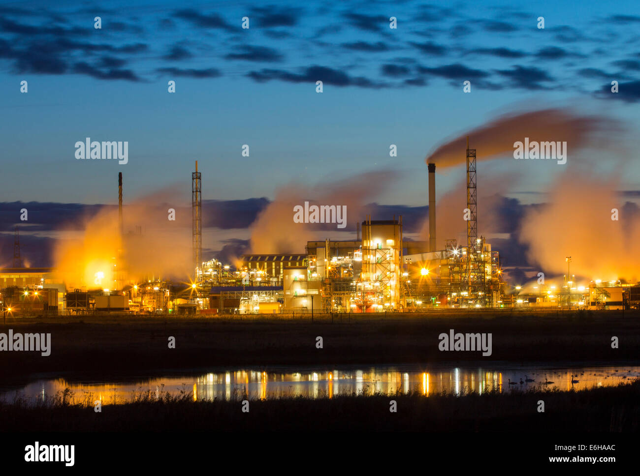 Titanium Dioxide chemical plant near Teesmouth Nature Reserve. Greatham ...
