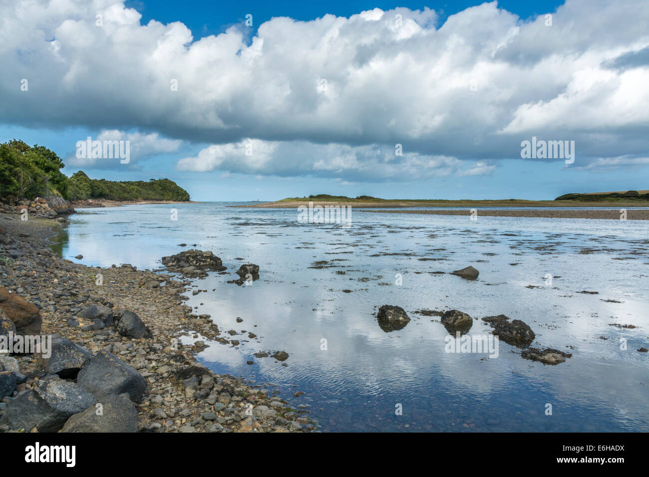 View of the estuary at Dulas, Anglesey, North Wales Stock Photo - Alamy