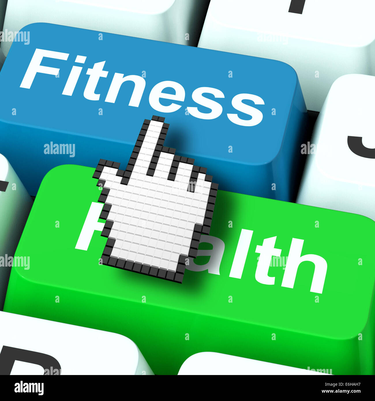 Fitness Health Computer Showing Healthy Lifestyle Stock Photo - Alamy
