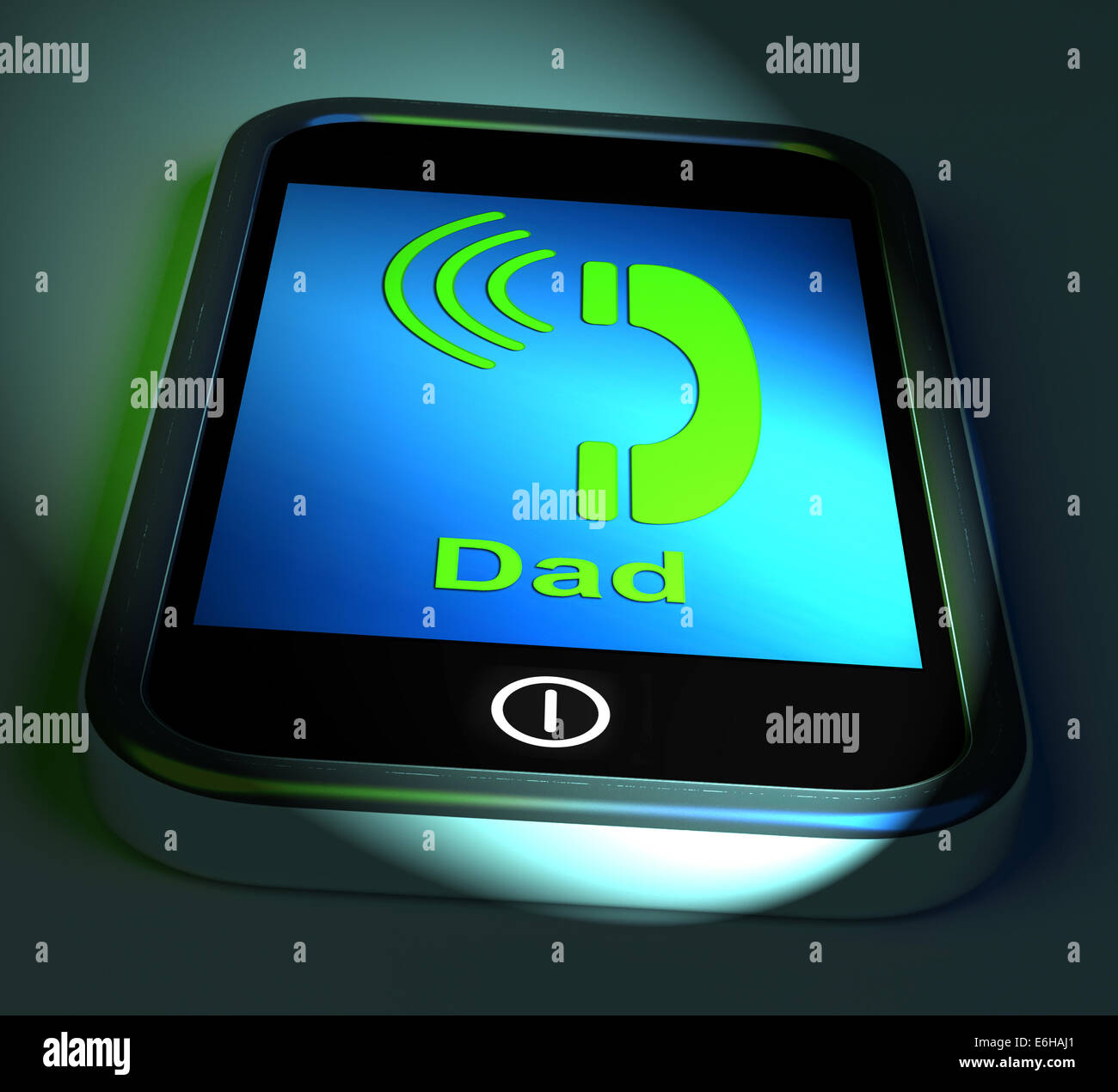 Call Dad On Phone Meaning Talk To Father Stock Photo - Alamy