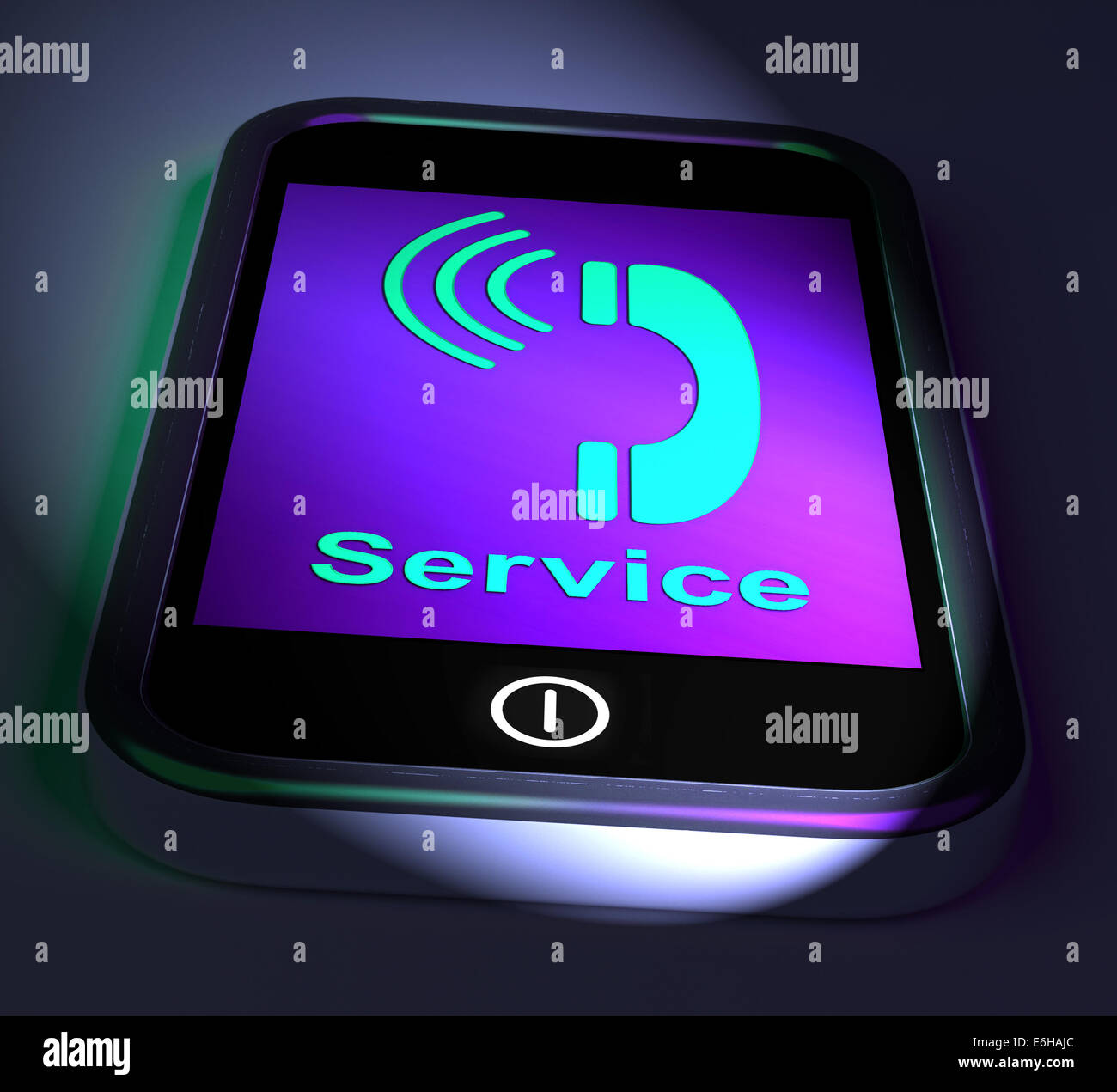 Service On Phone Meaning Call For Help Stock Photo - Alamy