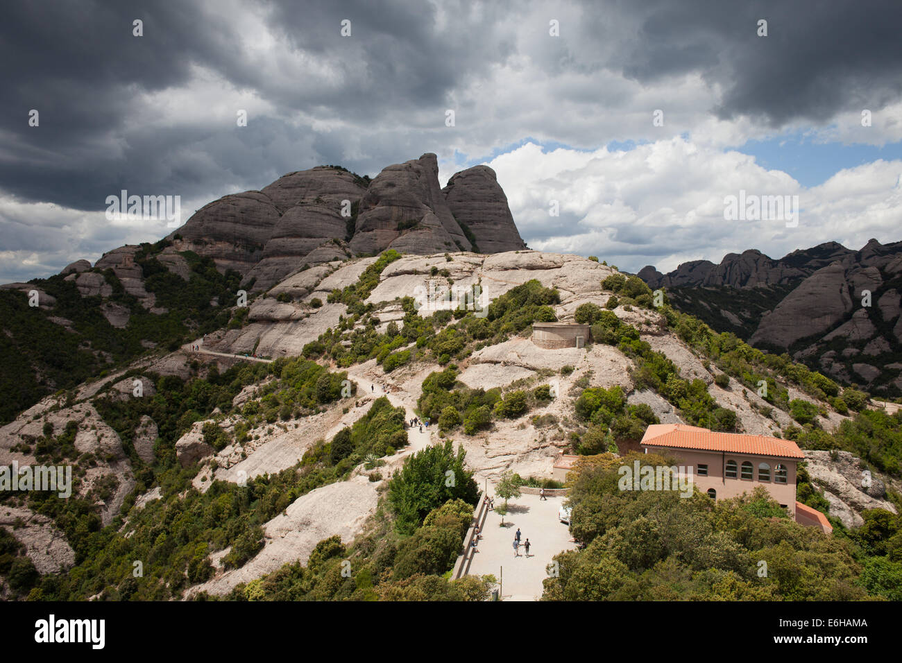 Montserrat mountains picturesque scenery in Catalonia, Spain Stock ...