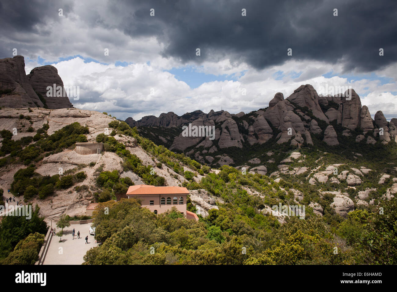 Montserrat mountains picturesque scenery in Catalonia, Spain Stock ...