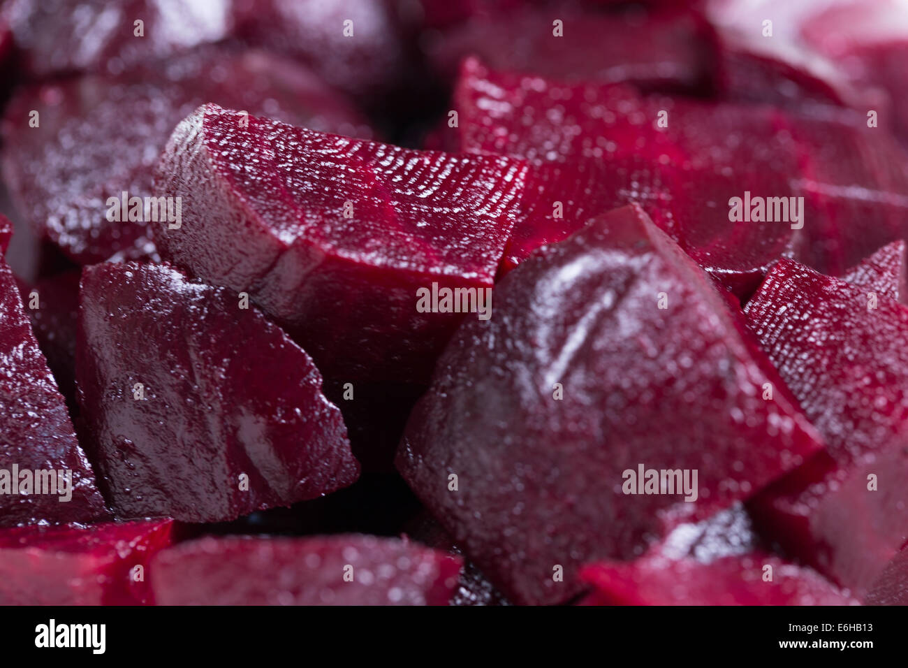 Chopped cooked beetroot Stock Photo - Alamy