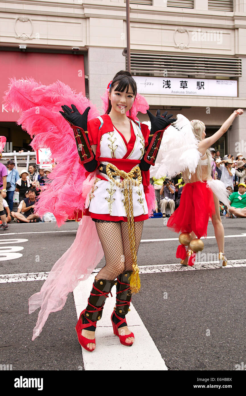 A dancer poses for the camera during the 33rd Samba Carnival on August ...