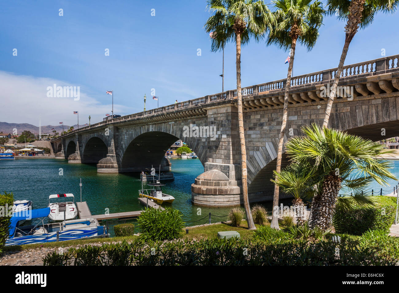 Relocated London Bridge in Lake Havasu City, Arizona Stock Photo - Alamy