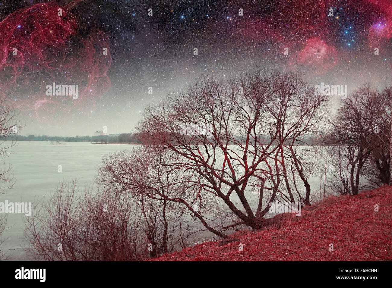 red night. Elements of this image furnished by NASA Stock Photo - Alamy