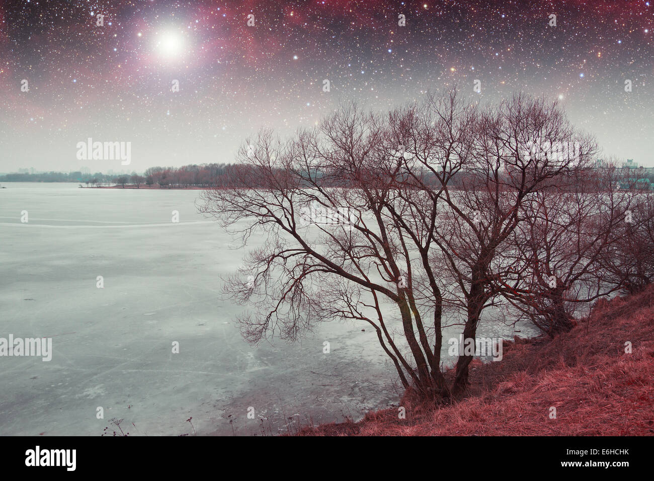 red night. Elements of this image furnished by NASA Stock Photo - Alamy