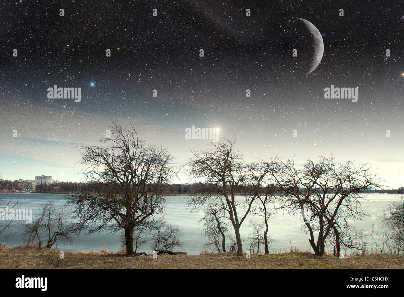 spring night. Elements of this image furnished by NASA Stock Photo - Alamy