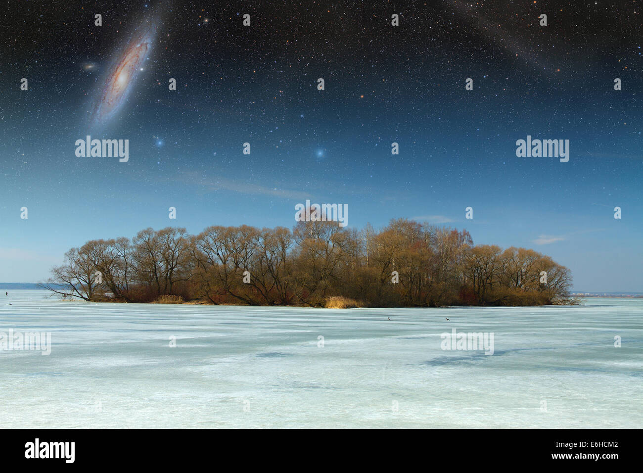frozen river in spring. Elements of this image furnished by NASA Stock ...