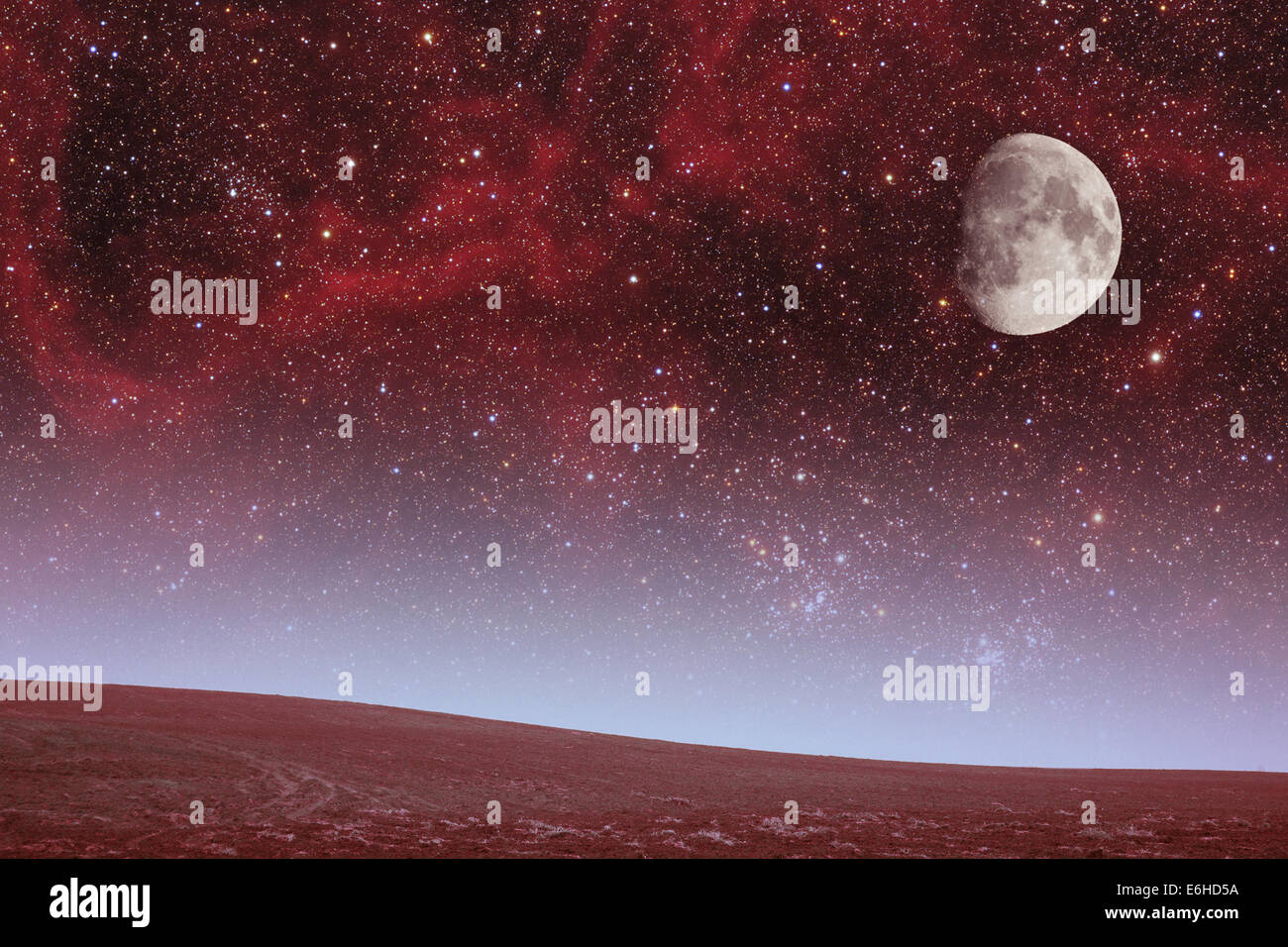 mystical spring night. Elements of this image furnished by NASA Stock ...