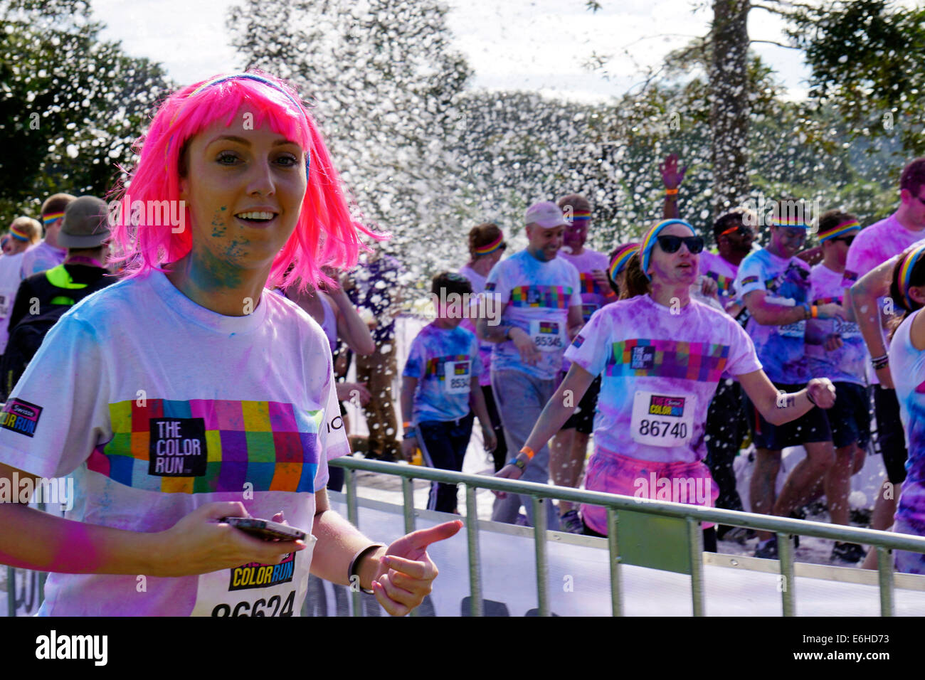 Sydney, Australia. 24th Aug, 2014. People attend the happy Color Run in ...
