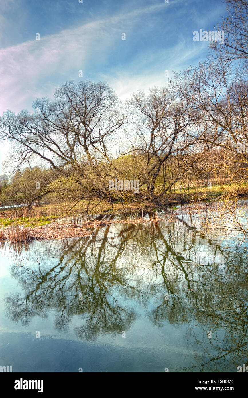 spring landscape HDR Stock Photo - Alamy
