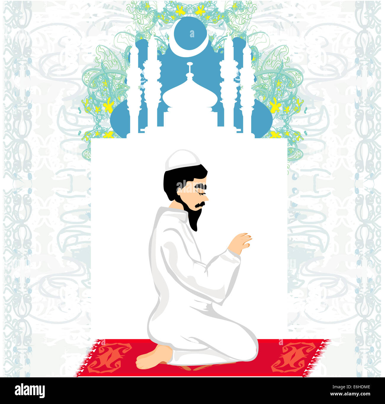 abstract religious background - Muslim man praying Stock Photo - Alamy