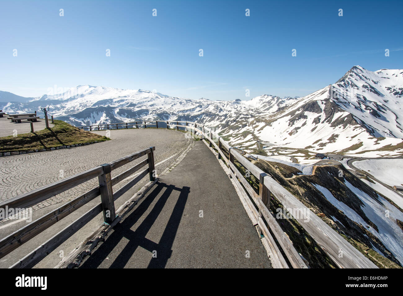 Mountain pass of the Grossglockner High Alpine Road in Austria Stock ...