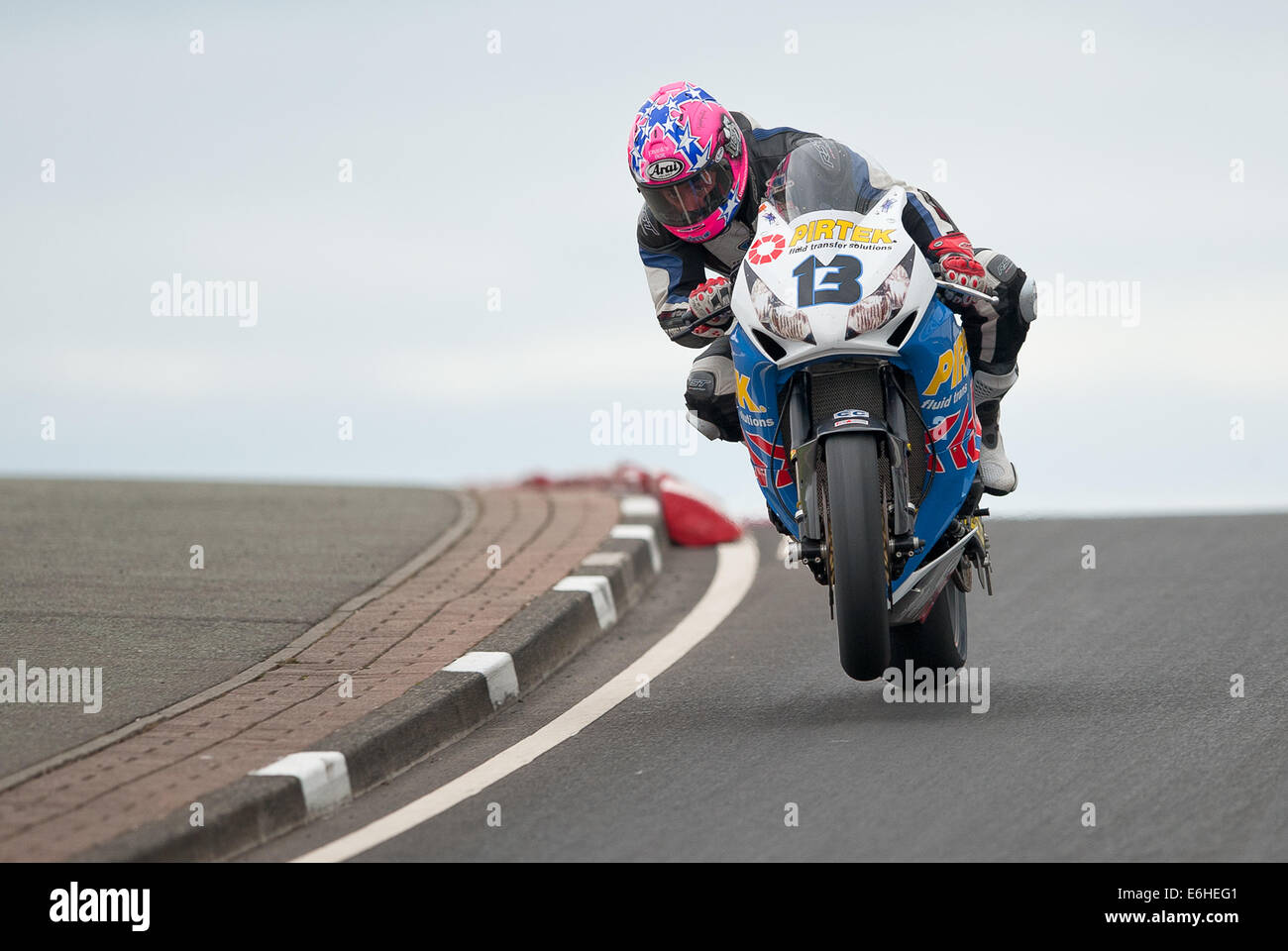 Lee Johnston during the Vauxhall Superbike Race at the Northwest 200 ...