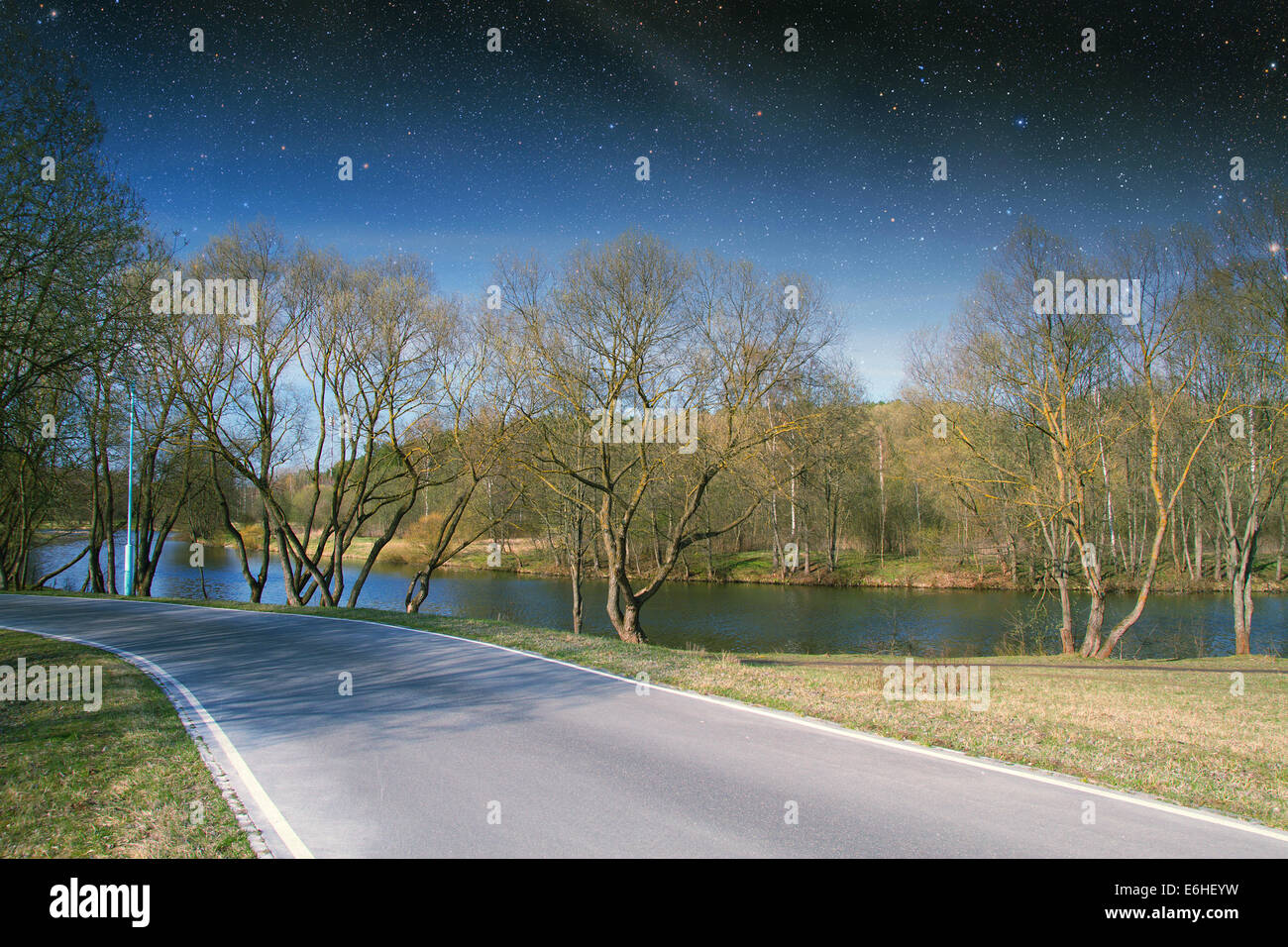spring night. Elements of this image furnished by NASA Stock Photo - Alamy